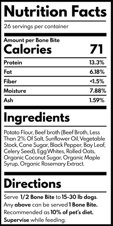 (1 Pack) Beef Flavored Bone Biters – Furry Furtunes